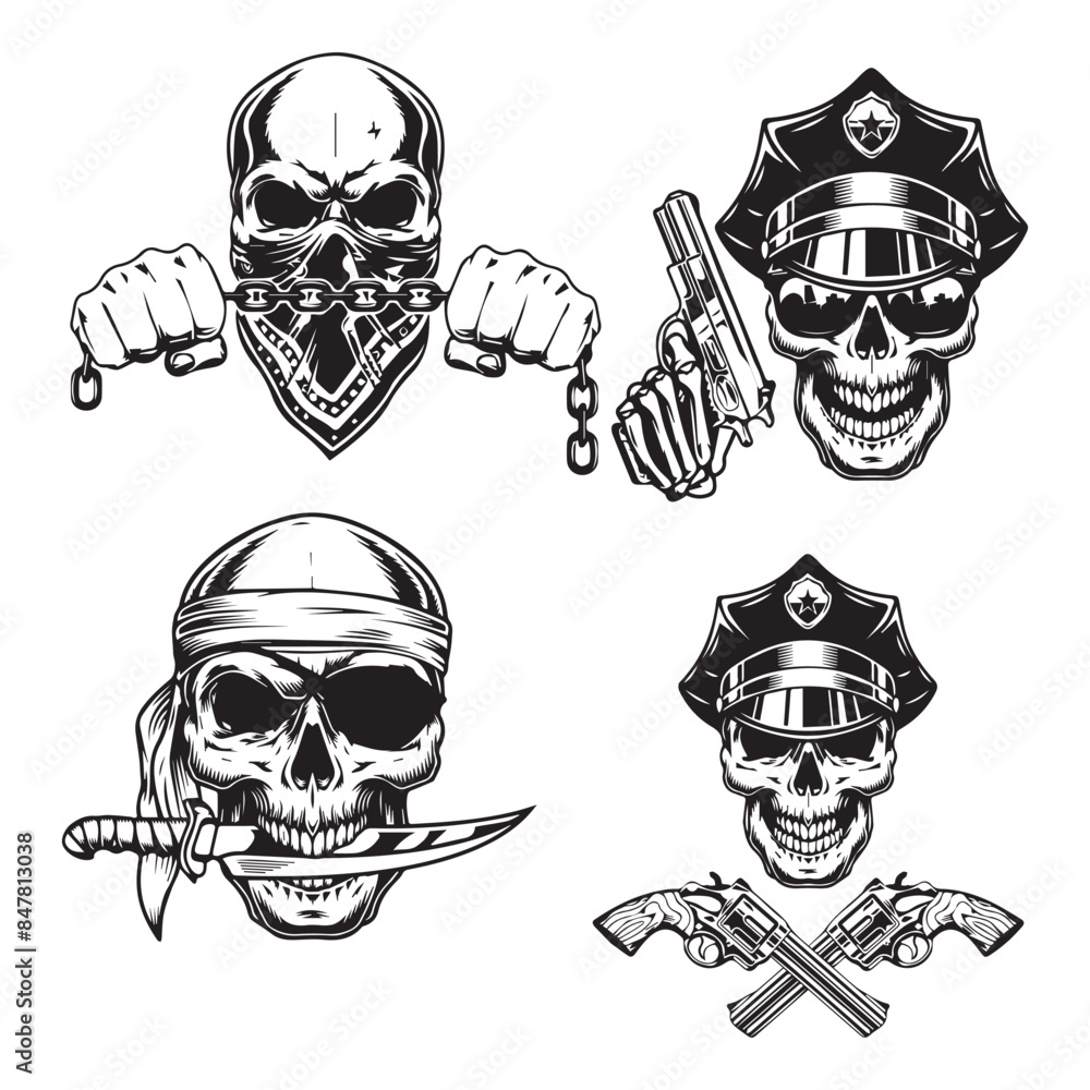 Skull squad, Skull svg, ai, eps, jpeg, Png, dxf, Pdf,Skull Tent T-Shirt ...