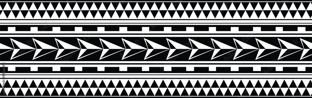 Polynesian tattoo tribal band design. Samoan tattoo tribal border ...