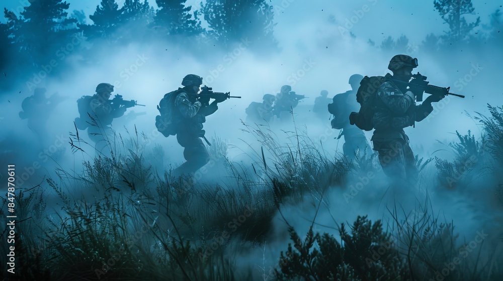 Soldier in Training: During a military training exercise, a group of ...