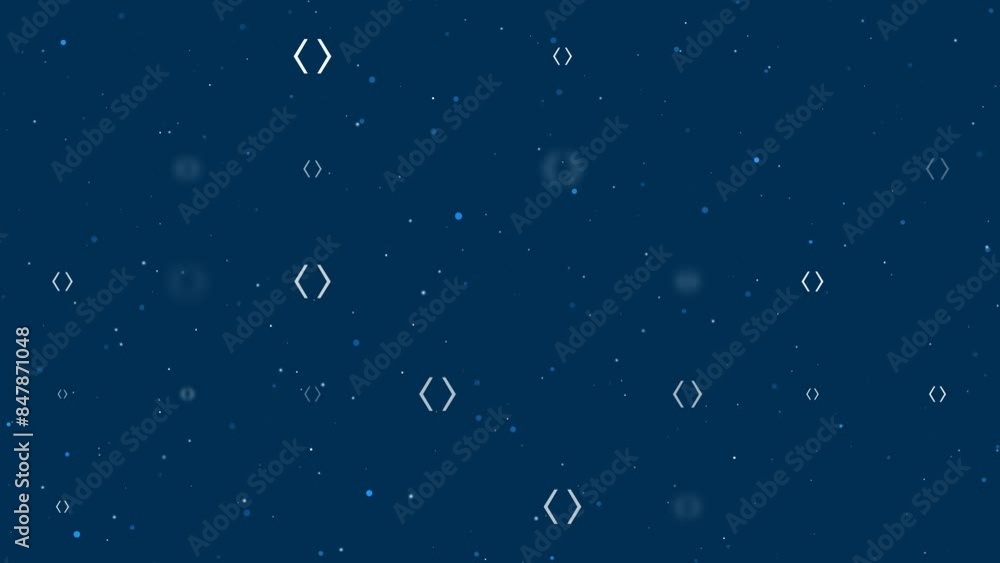 Template animation of evenly spaced angle brackets symbols of different ...