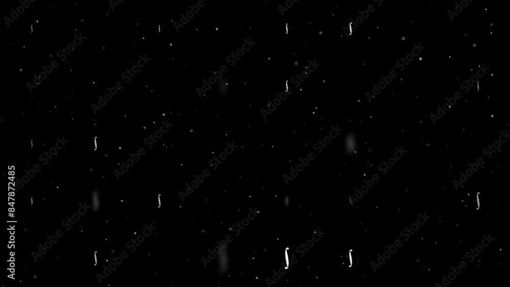 Template animation of evenly spaced integral symbols of different sizes ...