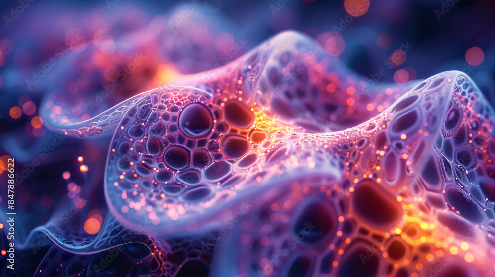 A cross-section of a flower stem, magnified 1000 times, resembles a ...