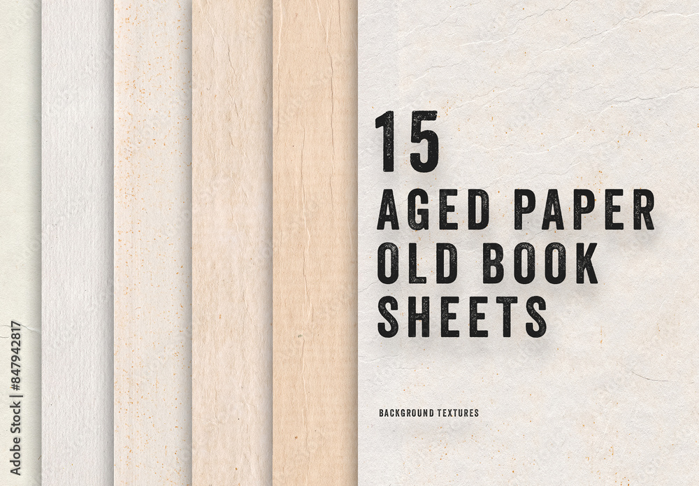 15 Aged Book Paper Sheet Background Textures Stock Template | Adobe Stock
