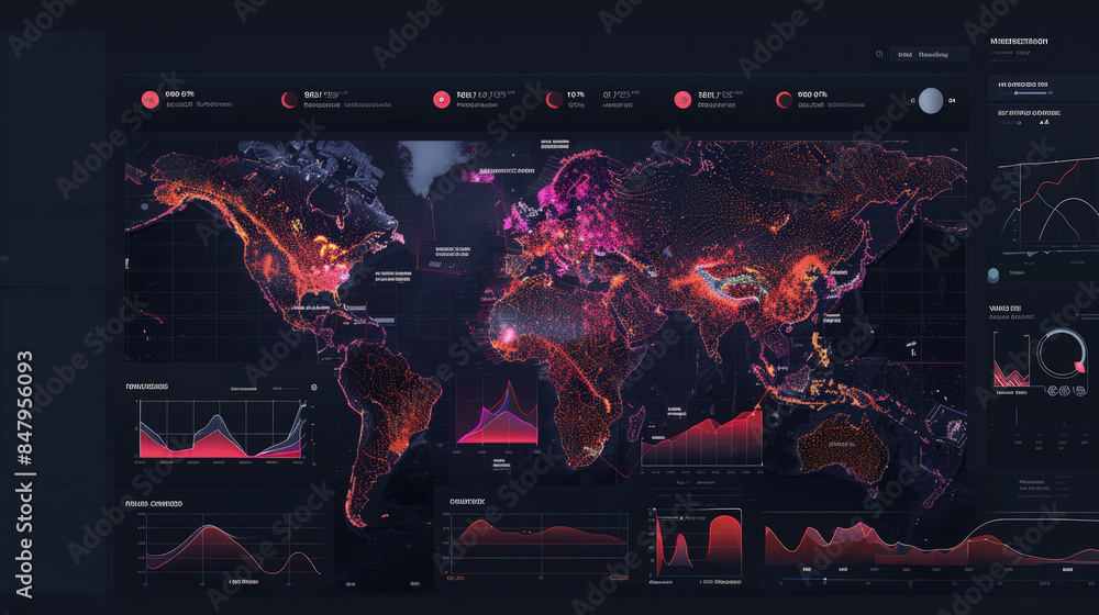 Futuristic HUD Interface Wallpaper and essential data presented in a ...