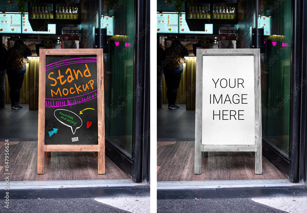 Classic A-Stand Mockup Stock Template | Adobe Stock