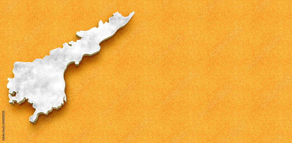 Andhra Pradesh 3D Map Stock Photo | Adobe Stock