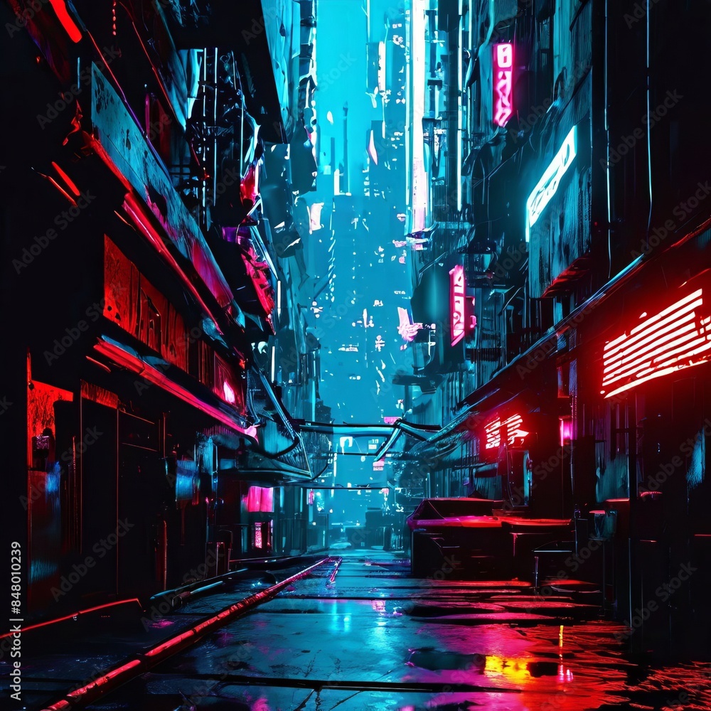 dystopian cyberpunk art a gritty and futuristic design that com Stock ...