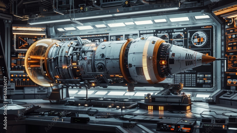 CAD software displaying spacecraft components, detailed design phase ...