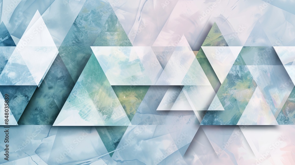 An abstract triangle pattern banner design typically features geometric ...
