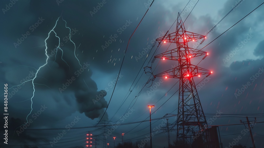 "3D render animation visualizing the timelapse of energy traveling ...