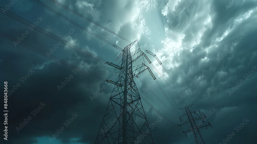 "3D render animation visualizing the timelapse of energy traveling ...