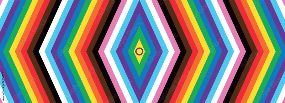 Intersex Progress Pride flag. New LGBTQ Pride Flag. New Updated ...