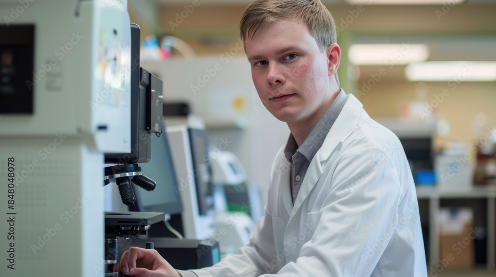 Confident Male Scientist Portrait., Professional Environment, Diverse ...