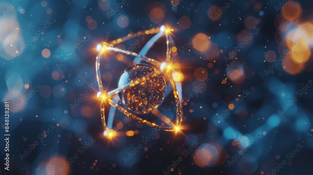 Detailed close-up image showcases the intricate atomic structure and ...