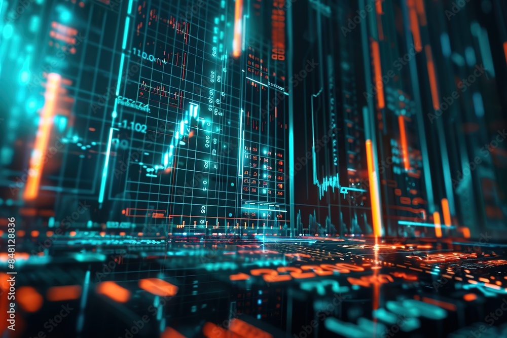 Data hi tech, mechanical technology Computer Generated Digital Currency ...