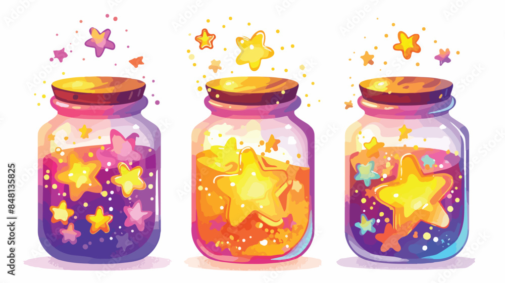 Star reward jar clipart icon. Clipart image isolate Stock Vector ...