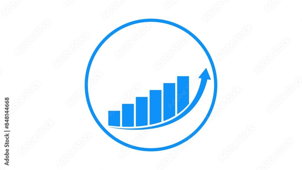 Animated of business graph icon. Flip chart, Chart board, diagram ...