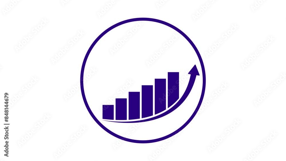 Animated of business graph icon. Flip chart, Chart board, diagram ...