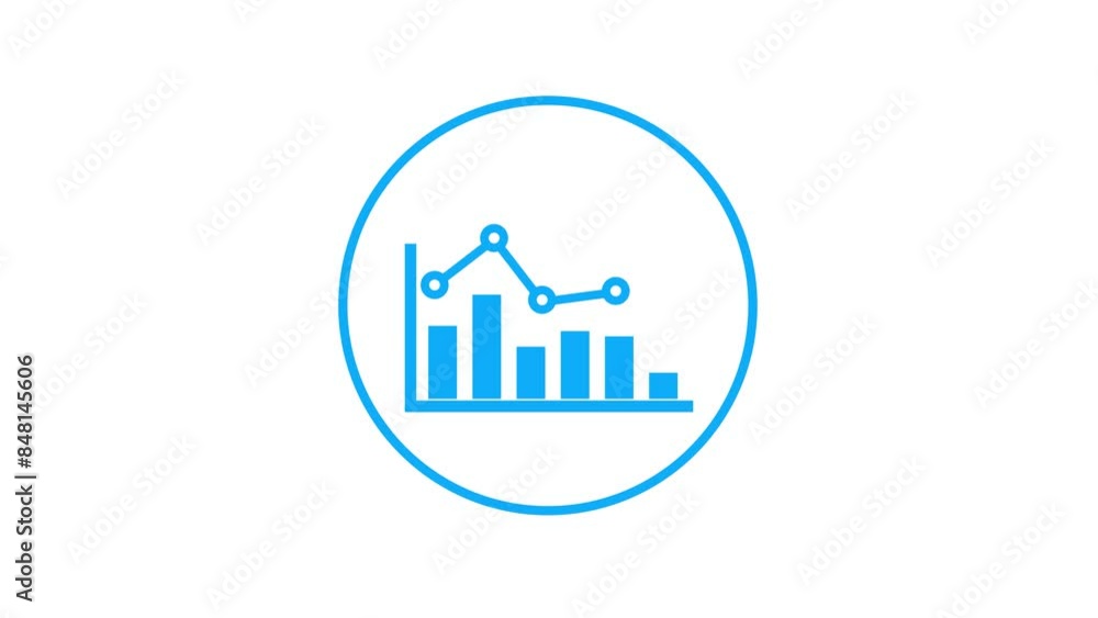 Animated of business graph icon. Flip chart, Chart board, diagram ...