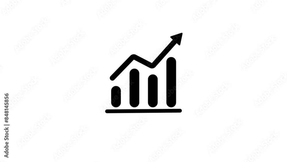 Animated of business graph icon. Flip chart, Chart board, diagram ...