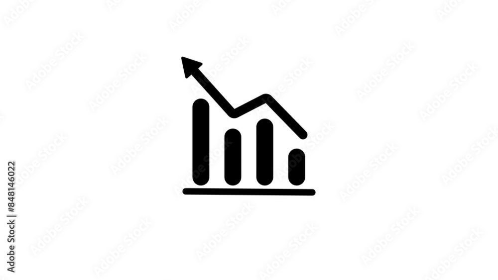 Animated of business graph icon. Flip chart, Chart board, diagram ...