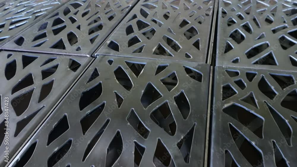 Laser cut metal panel .Black metal decorative frame. Decorative laser ...