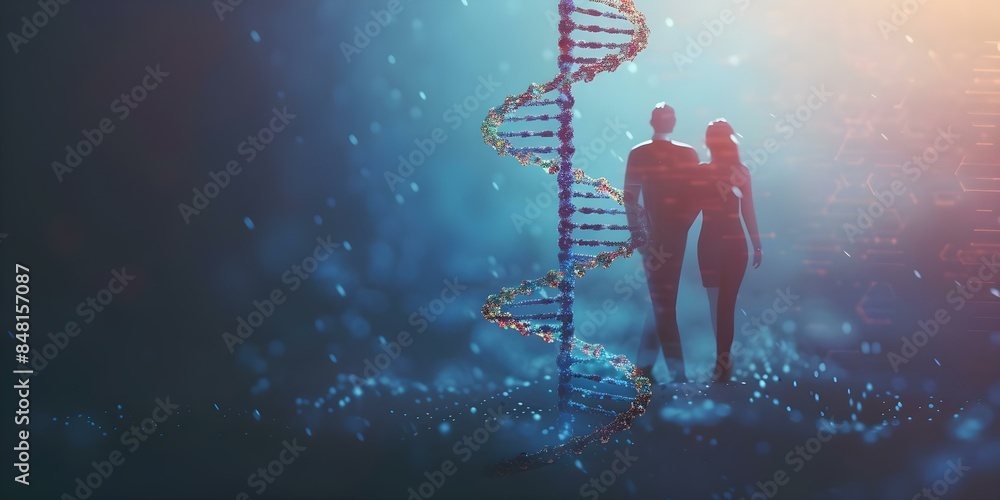 Foto de Exploring Genetic Heritage in Genealogy 3D Render with Flat ...
