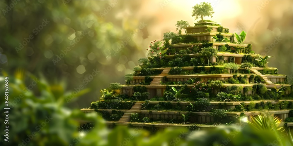 The Hanging Gardens of Babylon Ancient Terraced Gardens in Iraq ...
