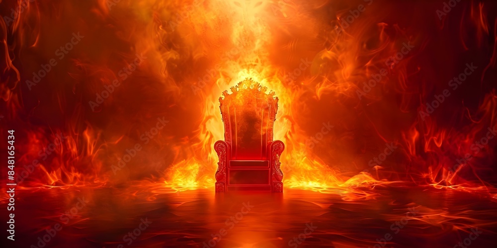 Radiant light shining behind Jesus' heavenly throne. Concept Heavenly ...