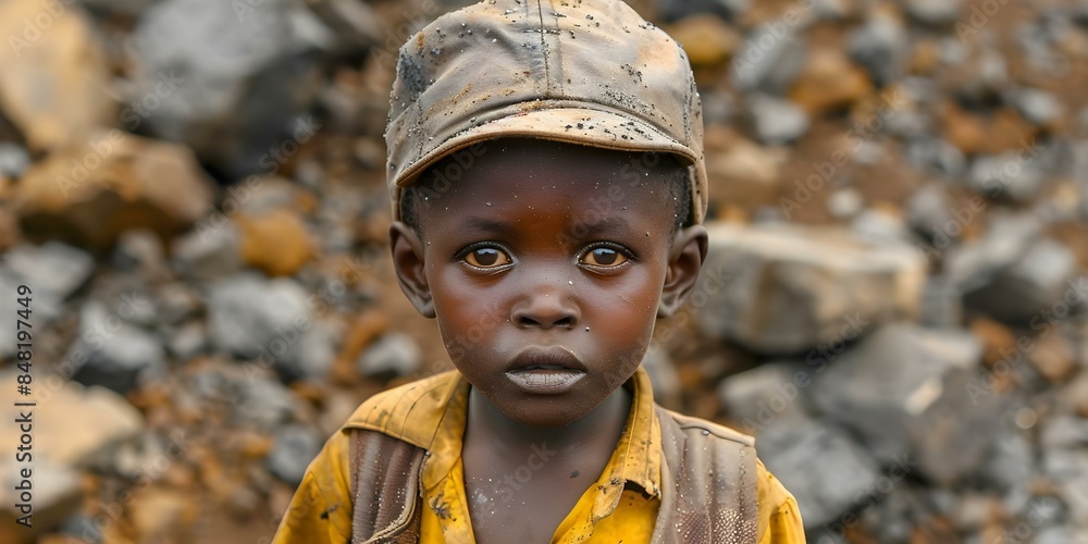 African children working in coal mines in hazardous conditions as child ...
