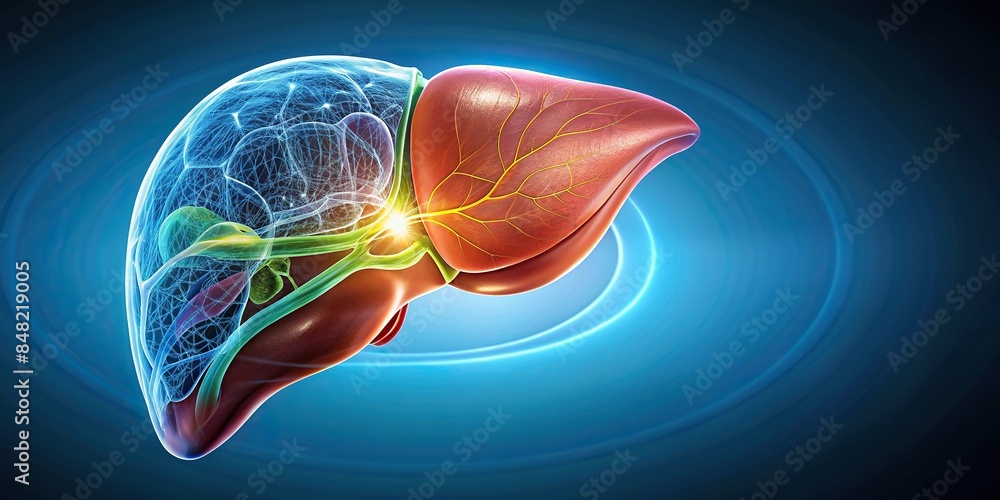 Anatomical of the structure of the human liver, liver, anatomy, human ...