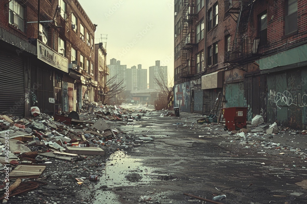 Diverse urban backgrounds, with a space on the left for demographic ...