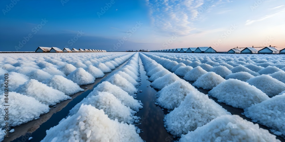 How Sea Salt Farms Produce White Salt from Evaporated Sea Water ...