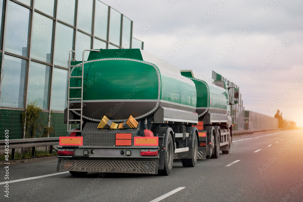 Petrol Sustainable Aviation Fuel Truck Transporter Hauling Oil And Gas ...