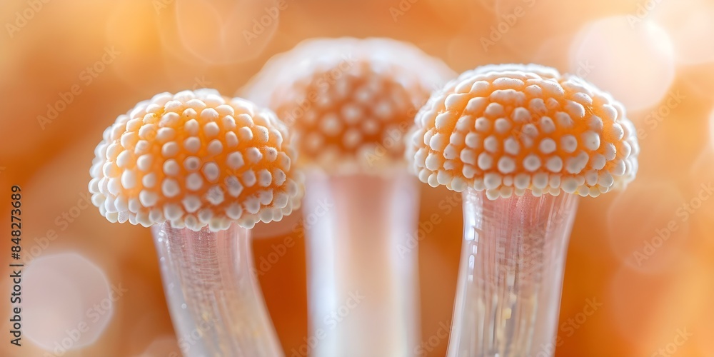 ภาพประกอบสต็อก Fungal growth of mycelium in the human body. Concept ...
