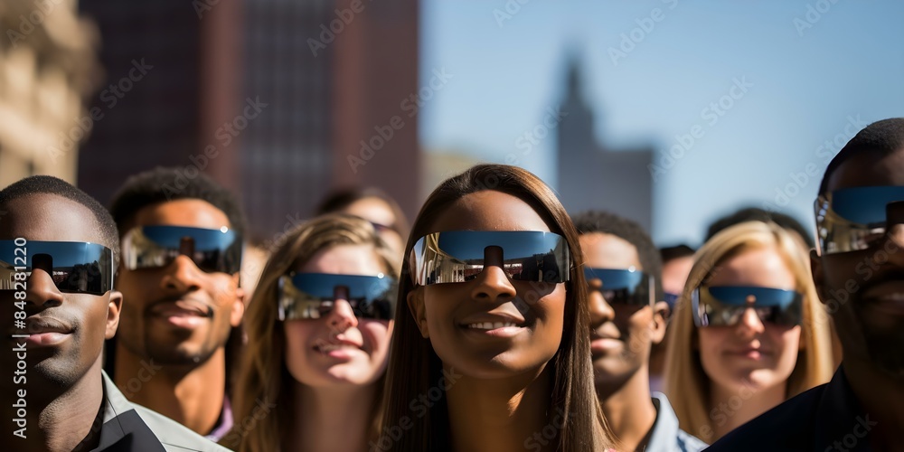 Safety Precaution Wearing Eye Protection During Solar Eclipse ...