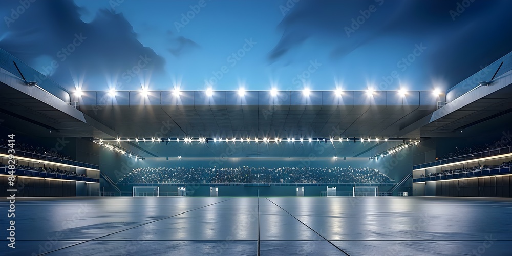 State-of-the-Art Football Stadium with Floodlights, VIP Boxes, and ...