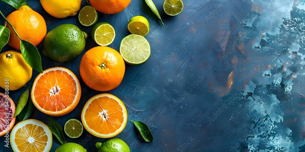 Citrus Fruit Variety A Vibrant and Healthy Banner Theme. Concept Fruit ...