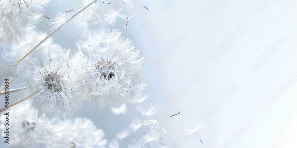 Condolence Card Background Featuring White Dandelions for Grieving and ...