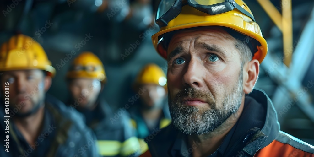 Miners in helmets face challenges after coal mine explosion seeking ...