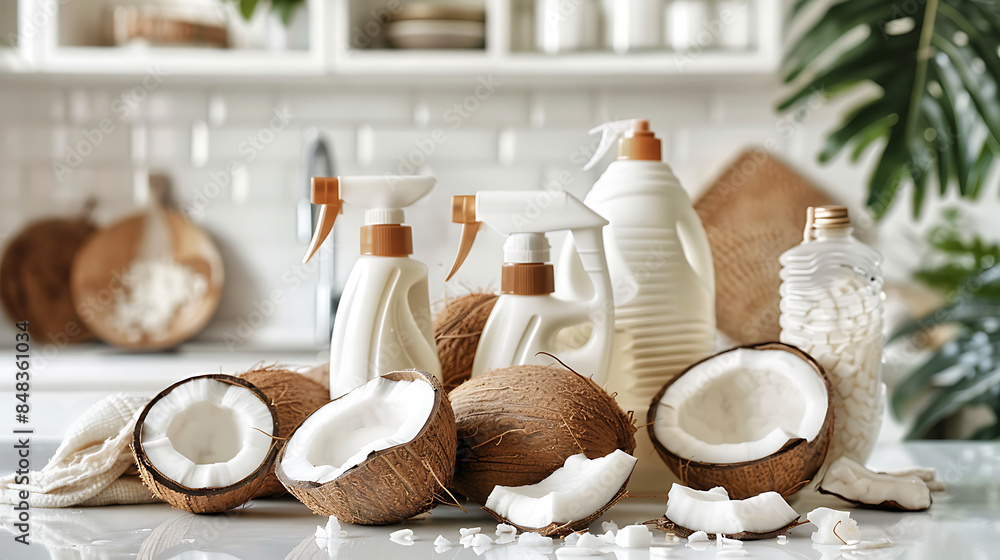 A Comprehensive Collection of Coconut-Based Products Stock Illustration ...