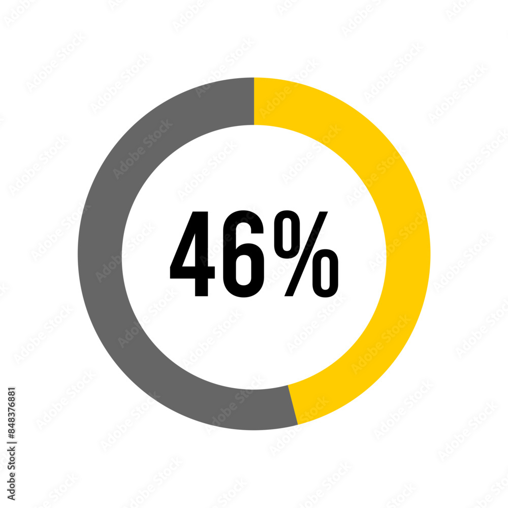 46% percent percentage diagram meter from ready-to-use for web design ...