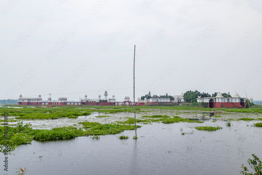 Melaghar, India 28 may 2022.Neermahal Palace located on an islet in ...