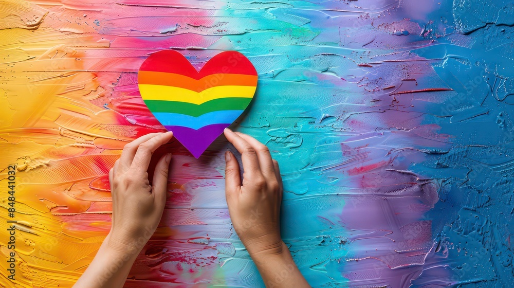 Pride Month Gay Flag Rainbow Background Day Poster Month Pride Banner