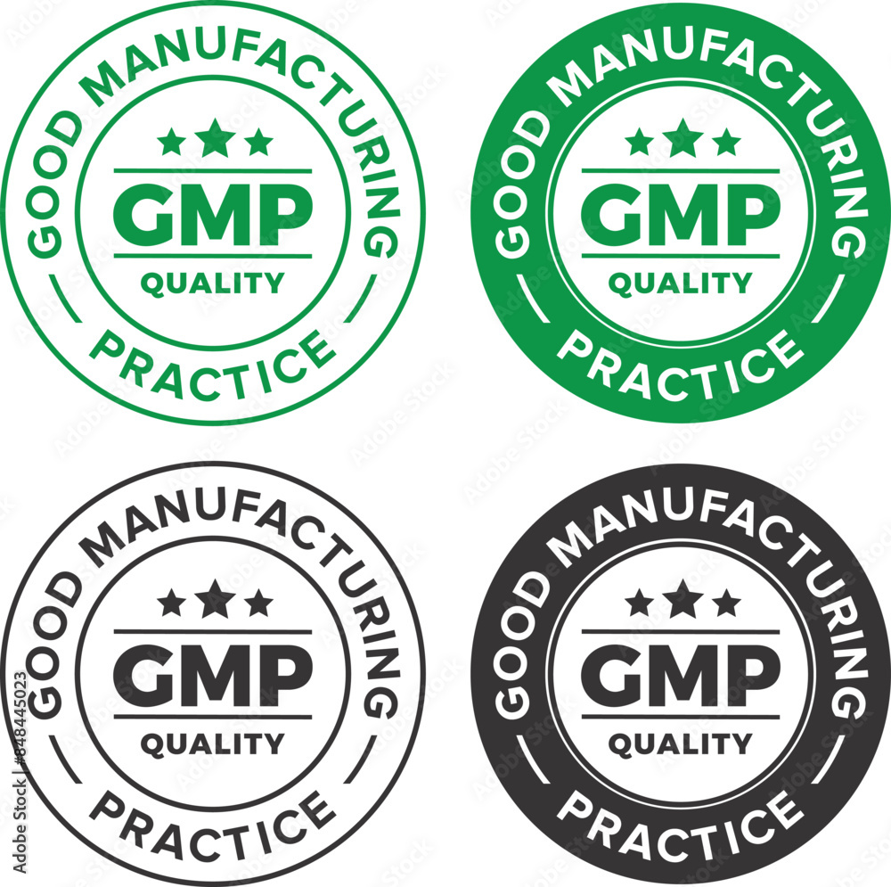 GMP quality certificate vector illustration isolated on white ...