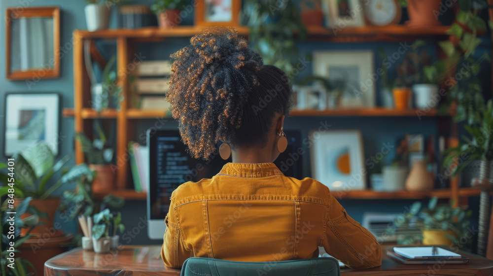 An online learning setup with a student attending a virtual class ...