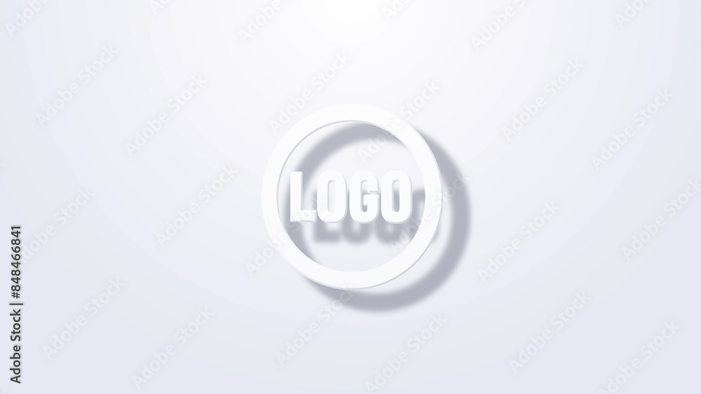3D Minimalistic Rotating Company Logo Reveal Intro Opener Stock ...