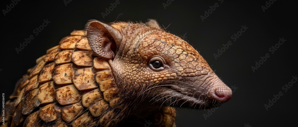 Armadillo mammal known for its armored shell and burrowing habits ...