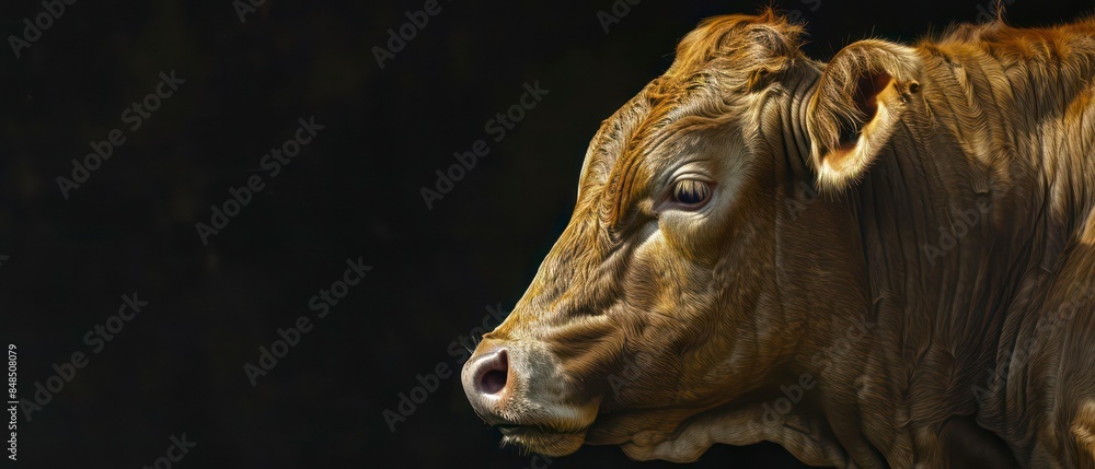 Bull male bovine known for strength and dominance in cattle herds ...