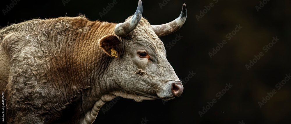 Bull male bovine known for strength and dominance in cattle herds ...